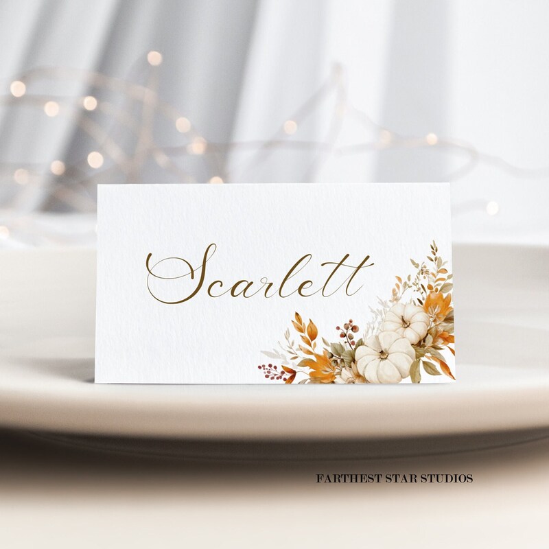 Autumn Place Cards - Etsy