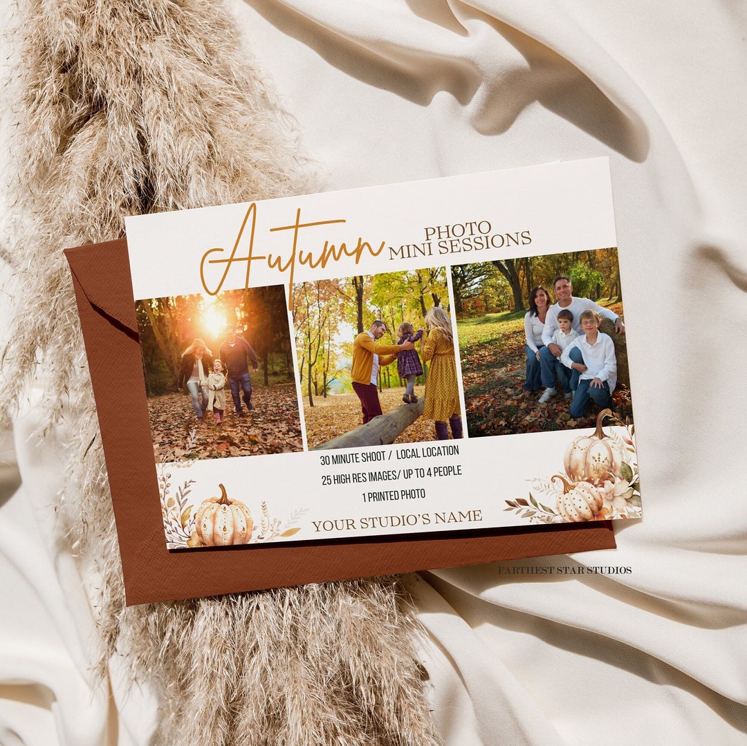 Fall Mini Sessions Photography Template, Fall Mini Session, Autumn Mini ...