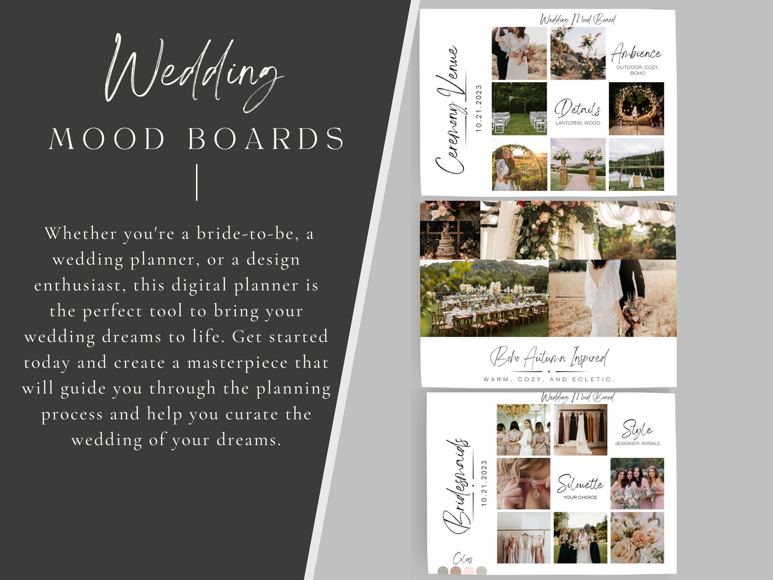 Wedding Vision Board Design Guide Canva Template, 20 Page Printable ...