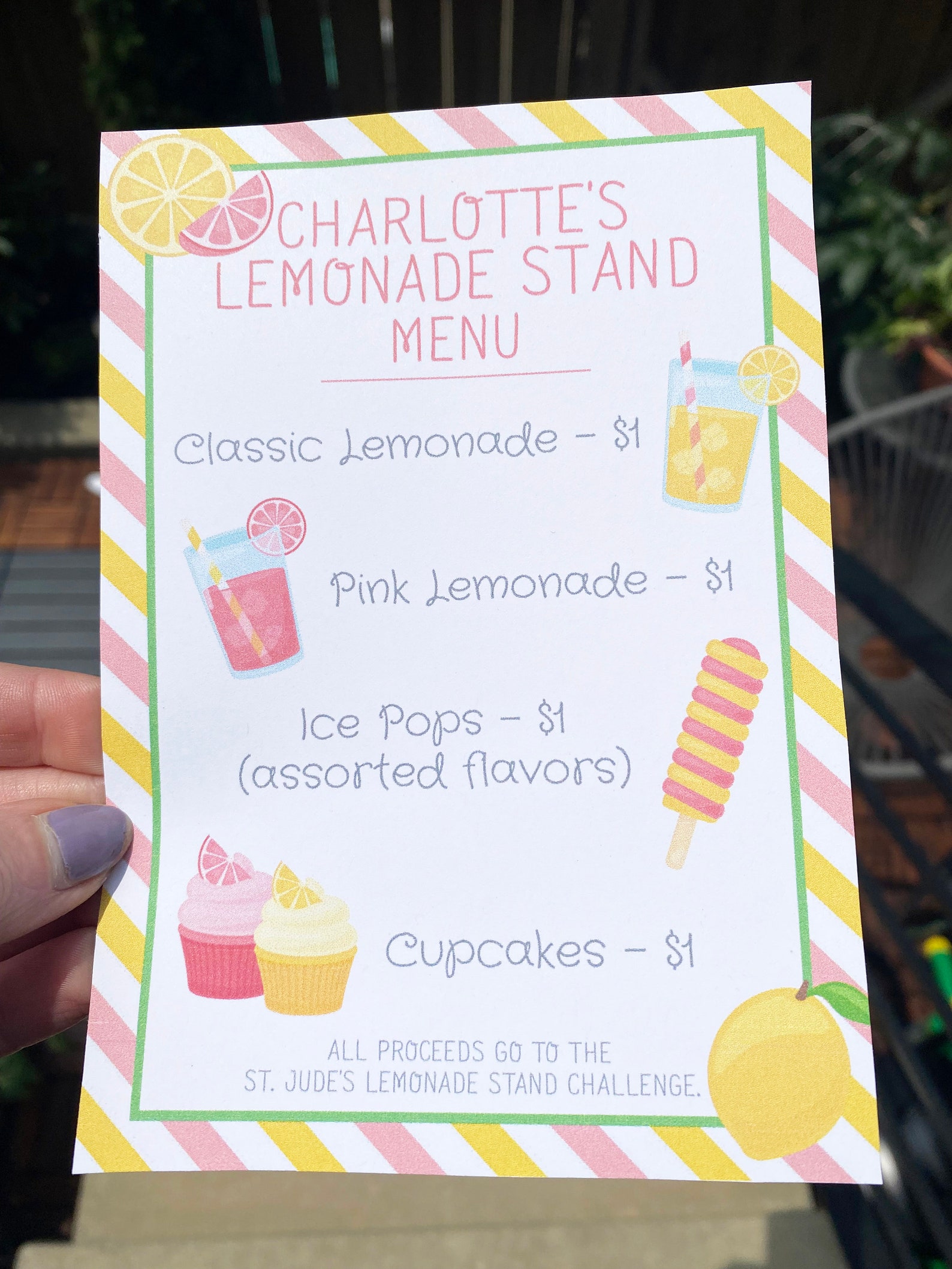 Lemonade Stand Bundle, Lemonade Stand Sign, Lemonade Stand Menu, Kids ...