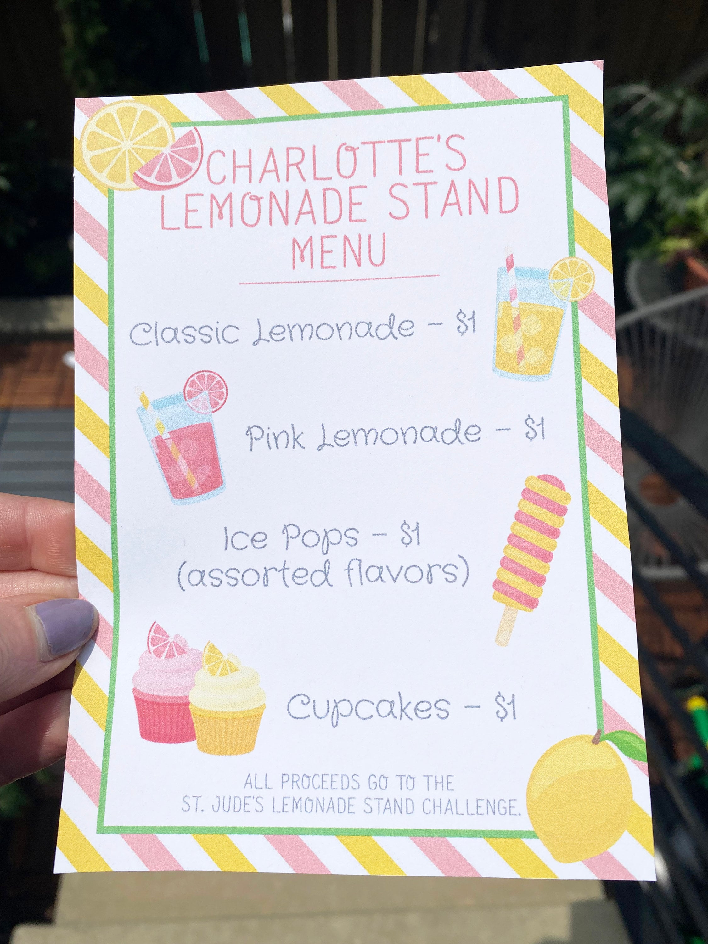 Lemonade Stand Bundle, Lemonade Stand Sign, Lemonade Stand Menu, Kids ...