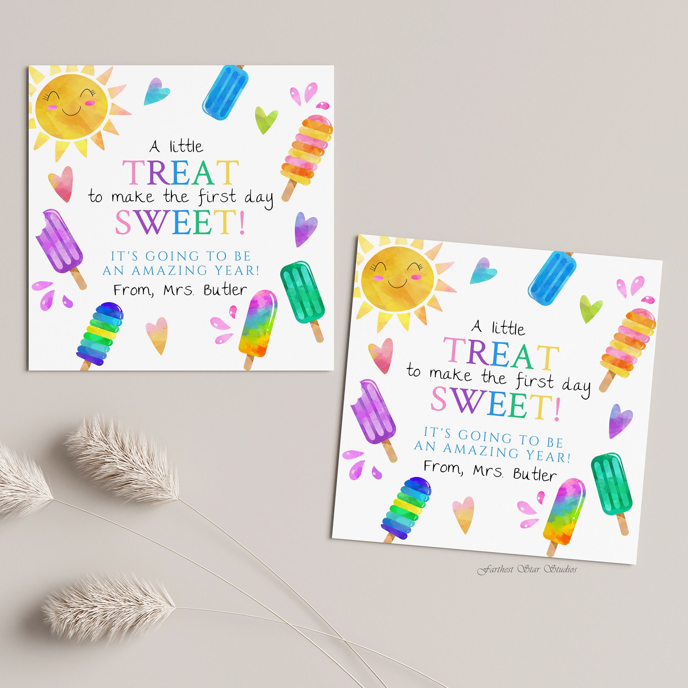 First Day of School Gift Tag, Printable Welcome to School Tags for Kids ...
