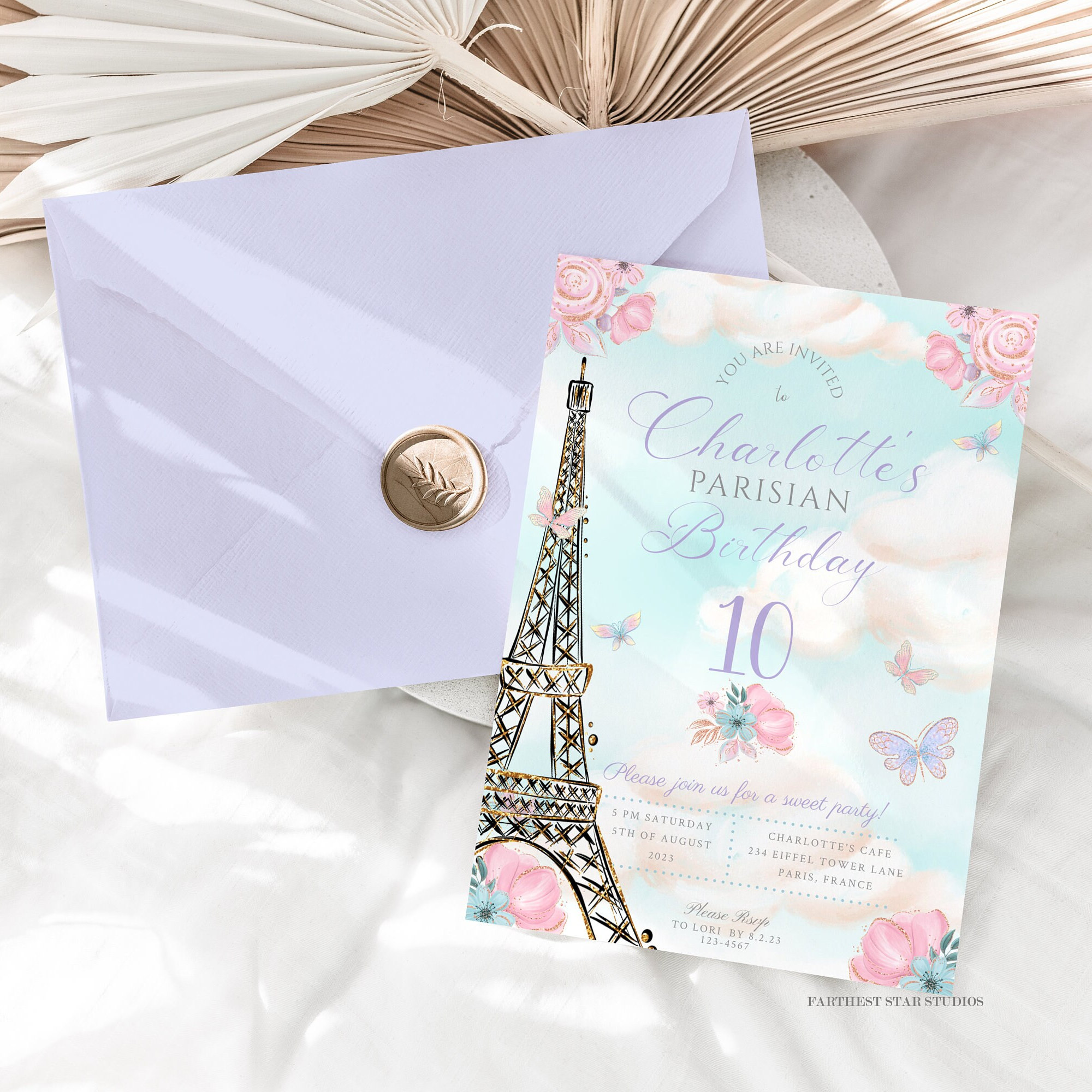 Paris Themed Birthday Invitation, Paris Birthday, French Birthday ...
