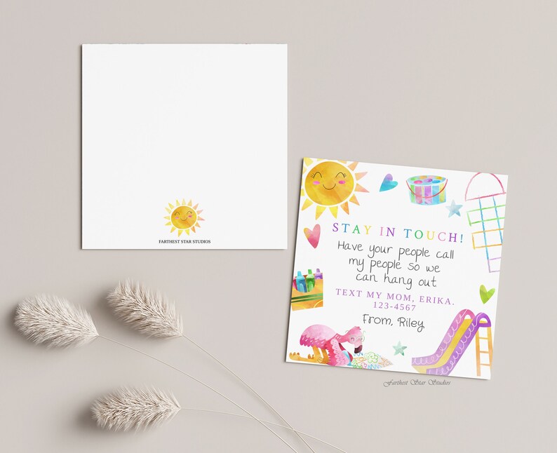 Playground Playdate Cards Summer Play Date Card Printable - Etsy
