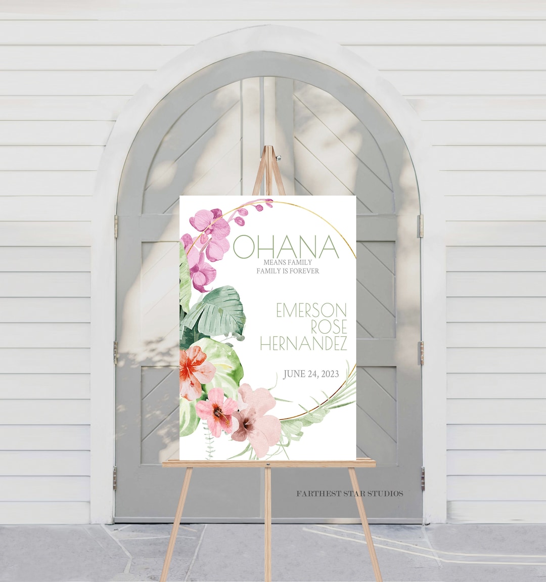 Ohana Adoption Welcome Sign, Ohana Adoption Sign, Adoption Day Sign ...