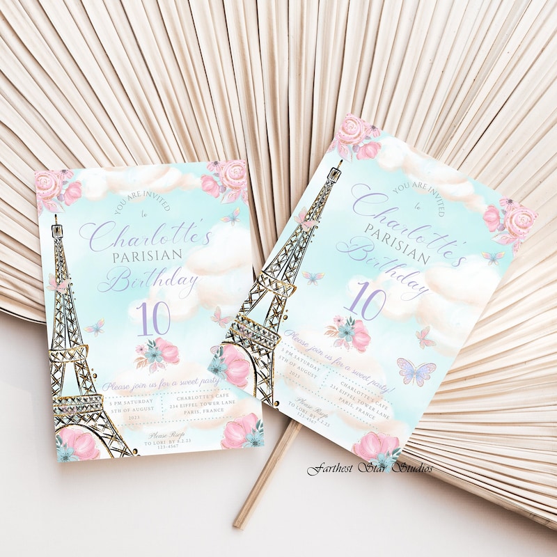 Paris Themed Invitations - Etsy