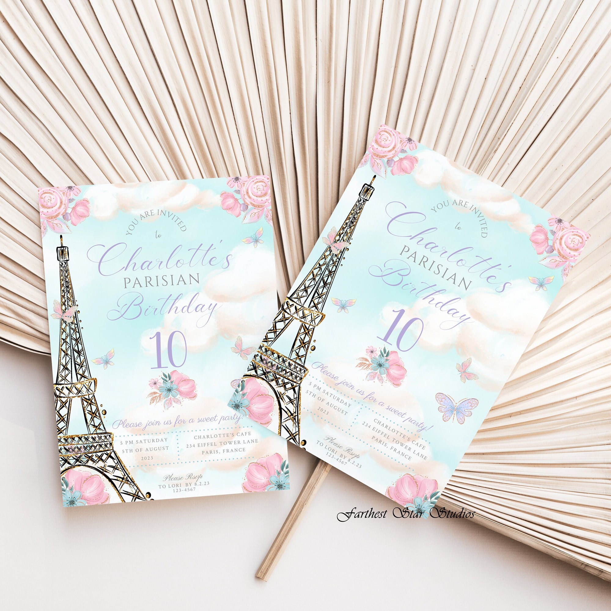 Paris Themed Birthday Invitation, Paris Birthday, French Birthday ...