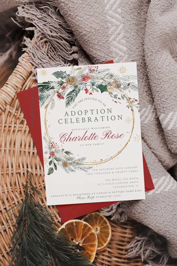 Adoption Day Party Invitation Butterfly Adoption Party Invitation,