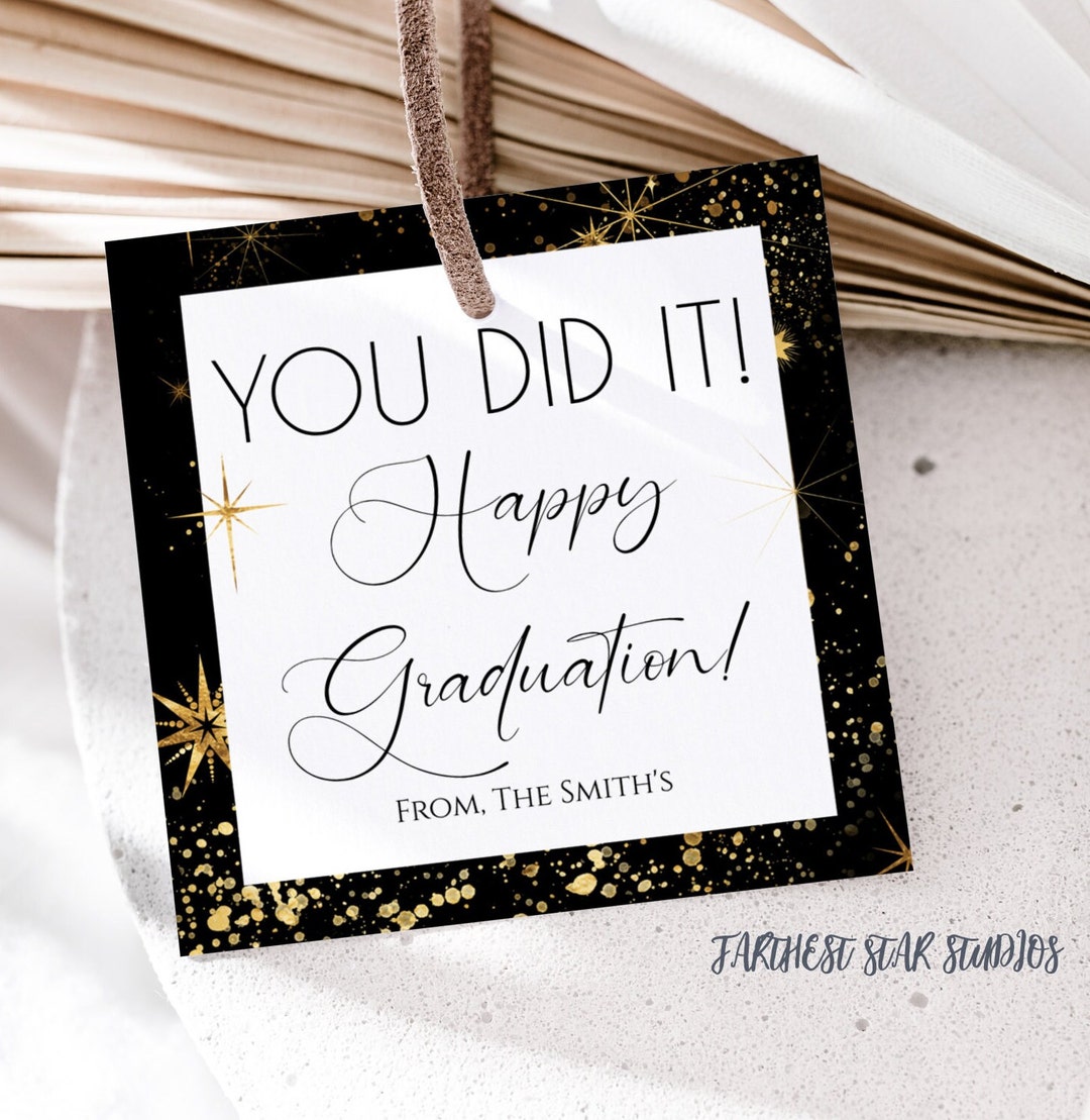 Graduation Gift Tags - End of Year Gifts -student Gifts - Graduation ...