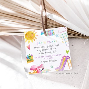 Playground Playdate Cards, Summer Play Date Card, Printable End of ...