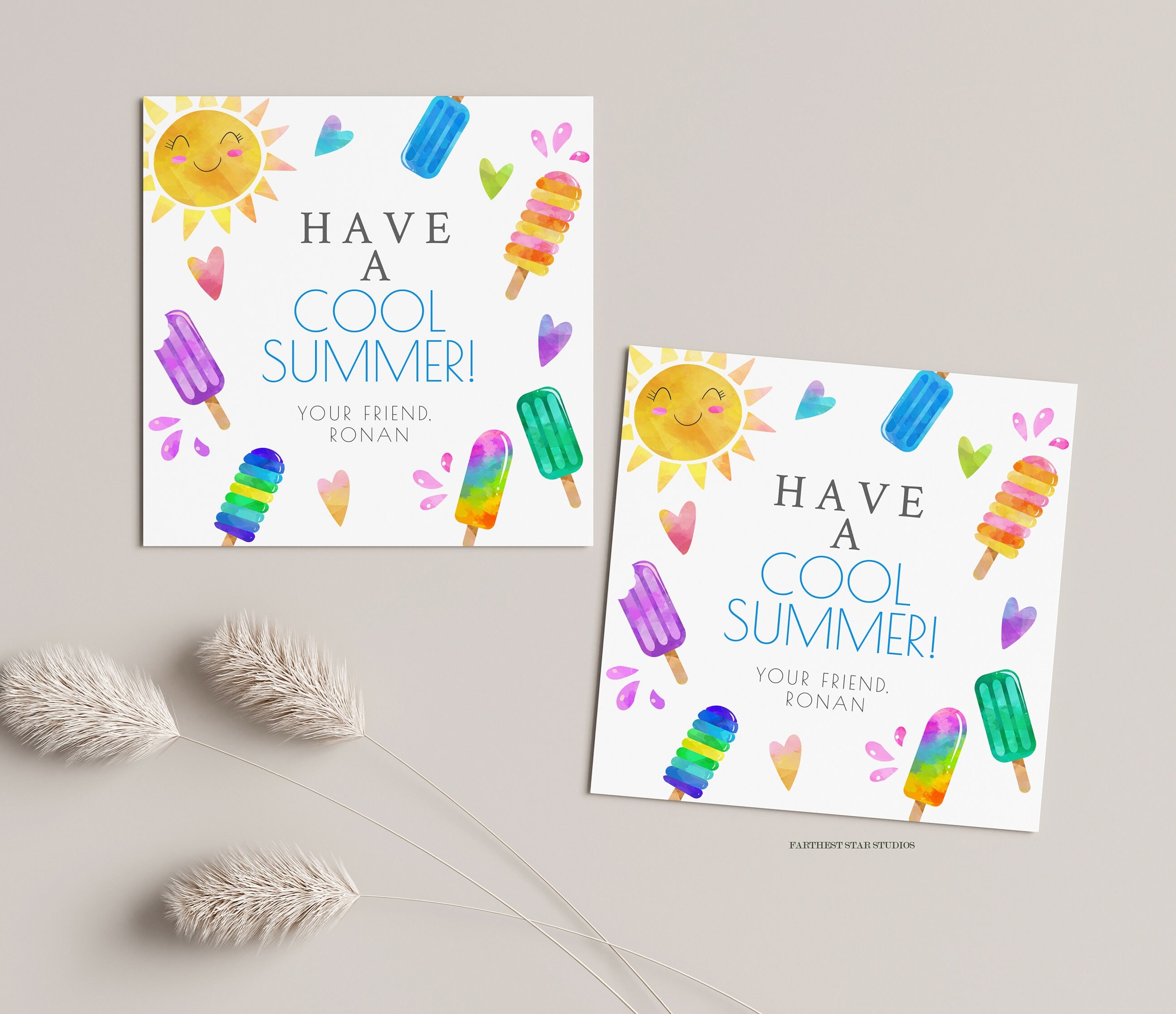 Popsicle Gift Tags, Have a Cool Summer Gift Tag, Summer Gift Tag ...