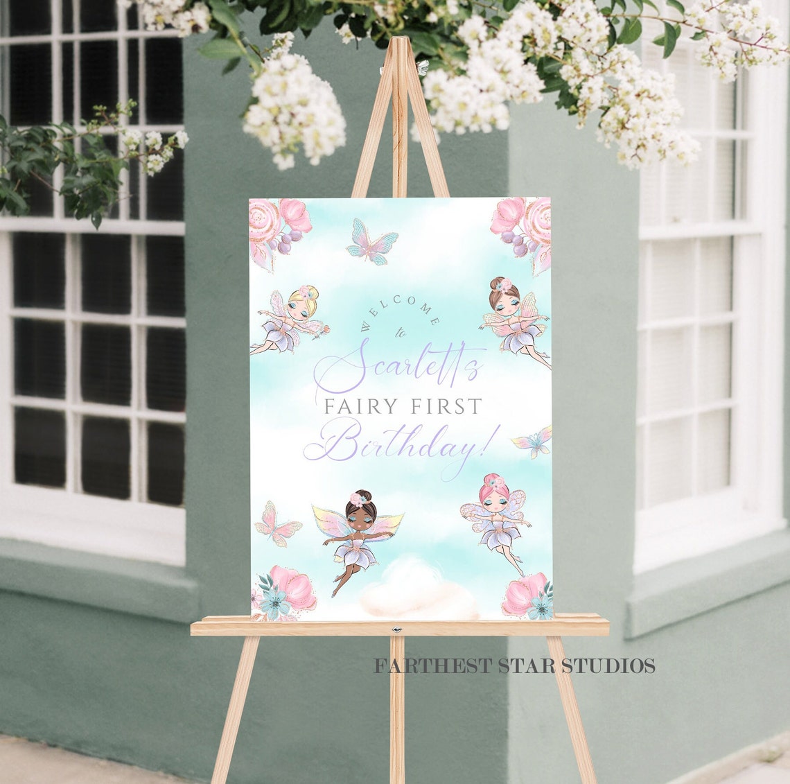 Fairy First Welcome Sign Fairy First Birthday Fairy Birthday - Etsy