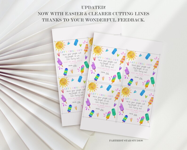 Popsicle Gift Tags, Have a Cool Summer Gift Tag, Summer Gift Tag ...