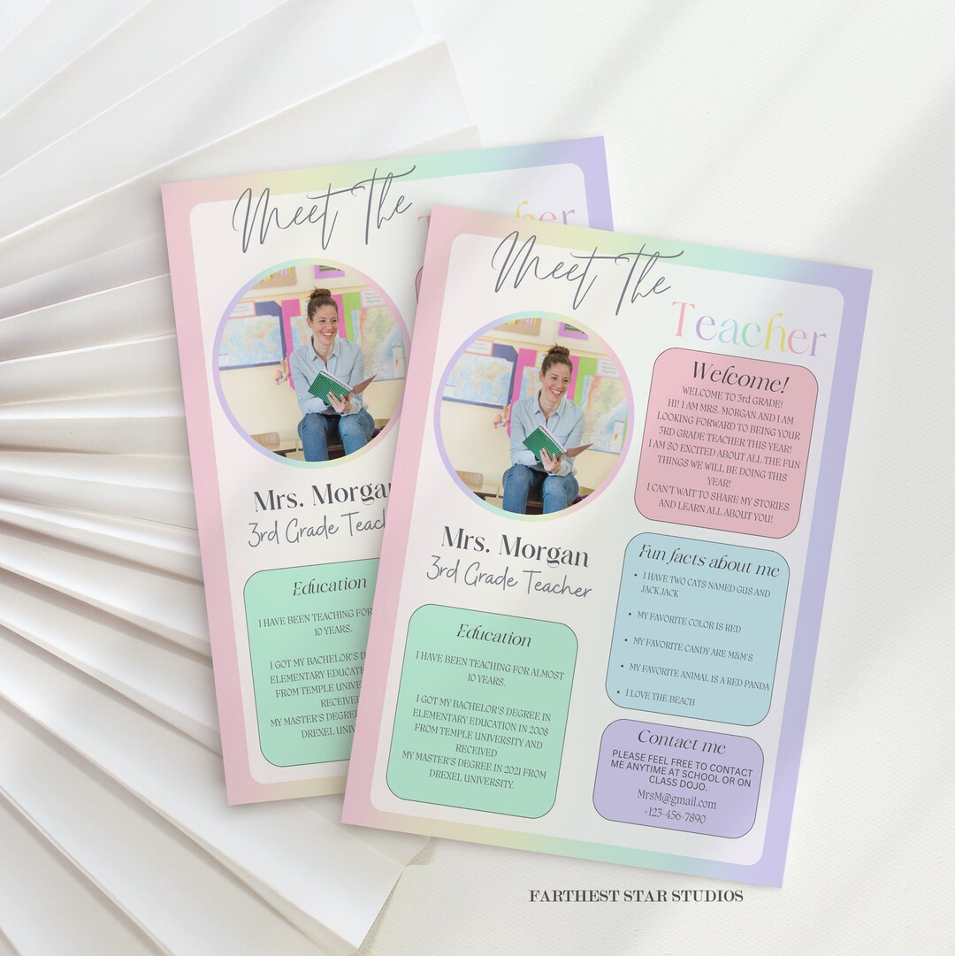 Conozca al maestro arcoíris pastel, maestro Plantilla Acerca de mí ...