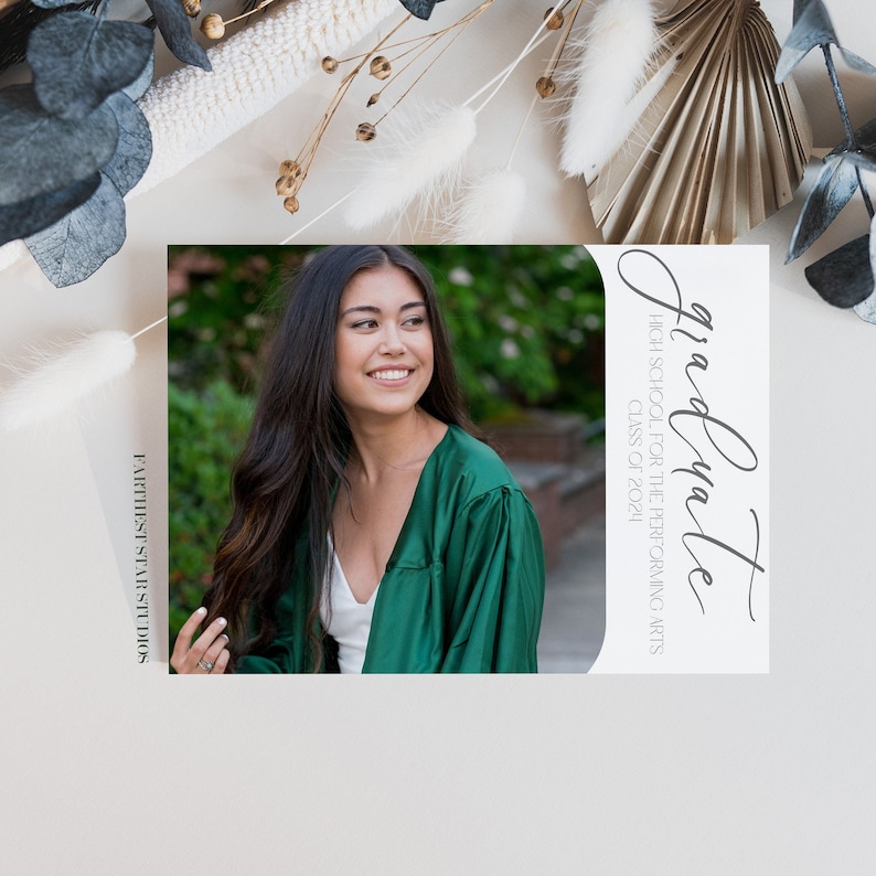 Graduation Photo Announcement, Graduation Photo Party Invite, Senior ...