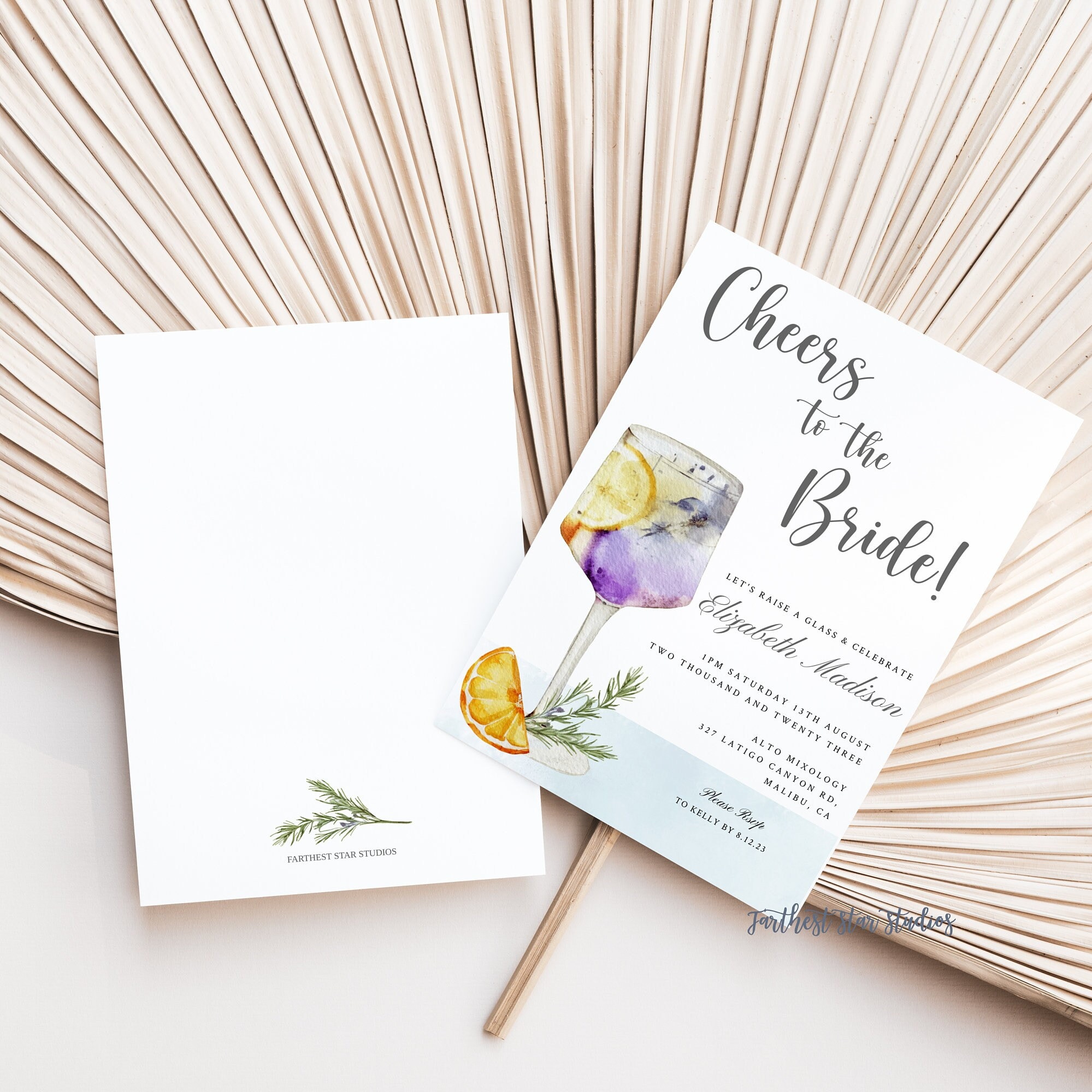 LAVENDER Cheers to the Bride Invitation, Cheers Bridal Shower Invite ...
