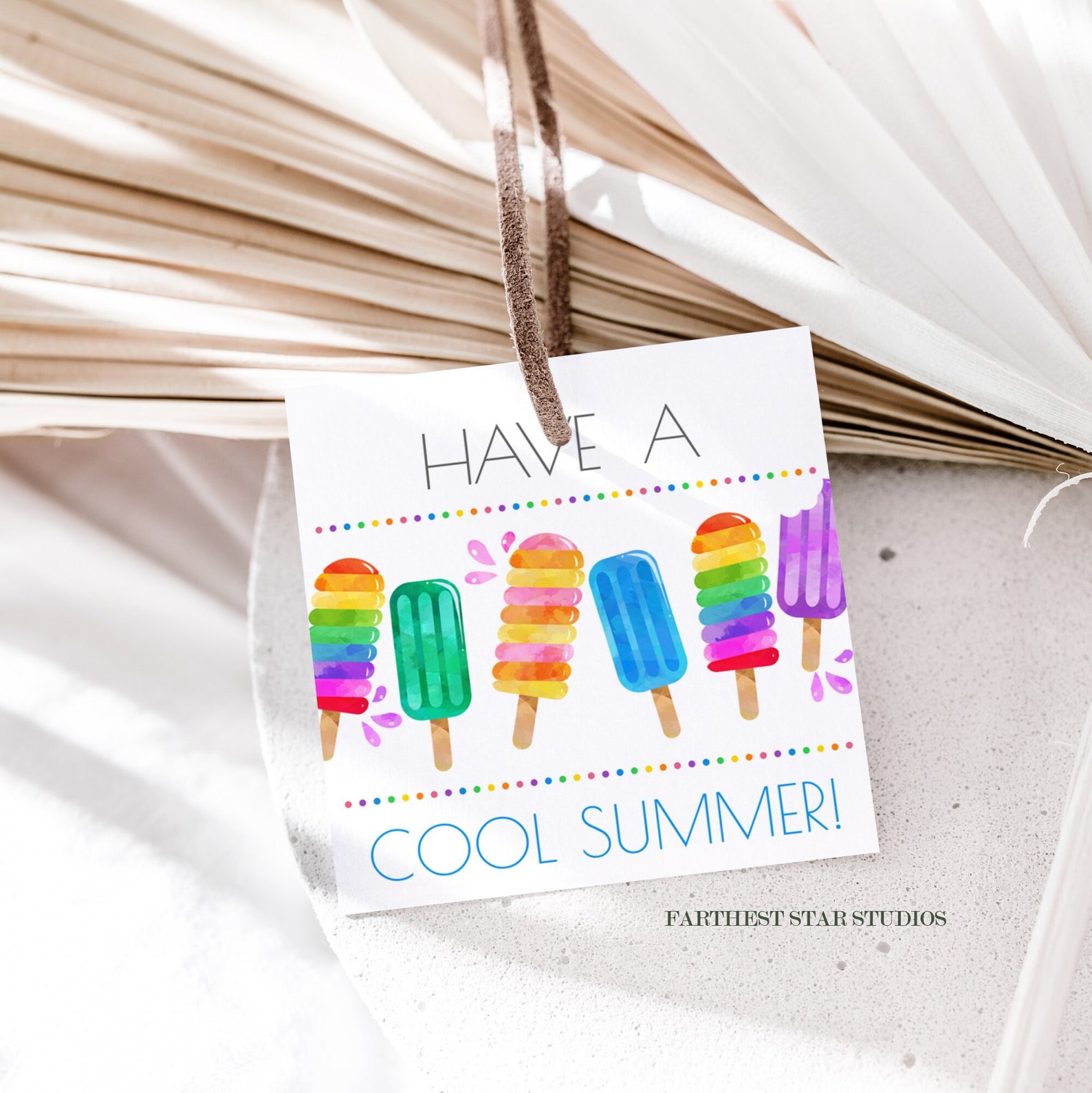 Popsicle Gift Tags, Have a Cool Summer Gift Tag, Summer Gift Tag ...
