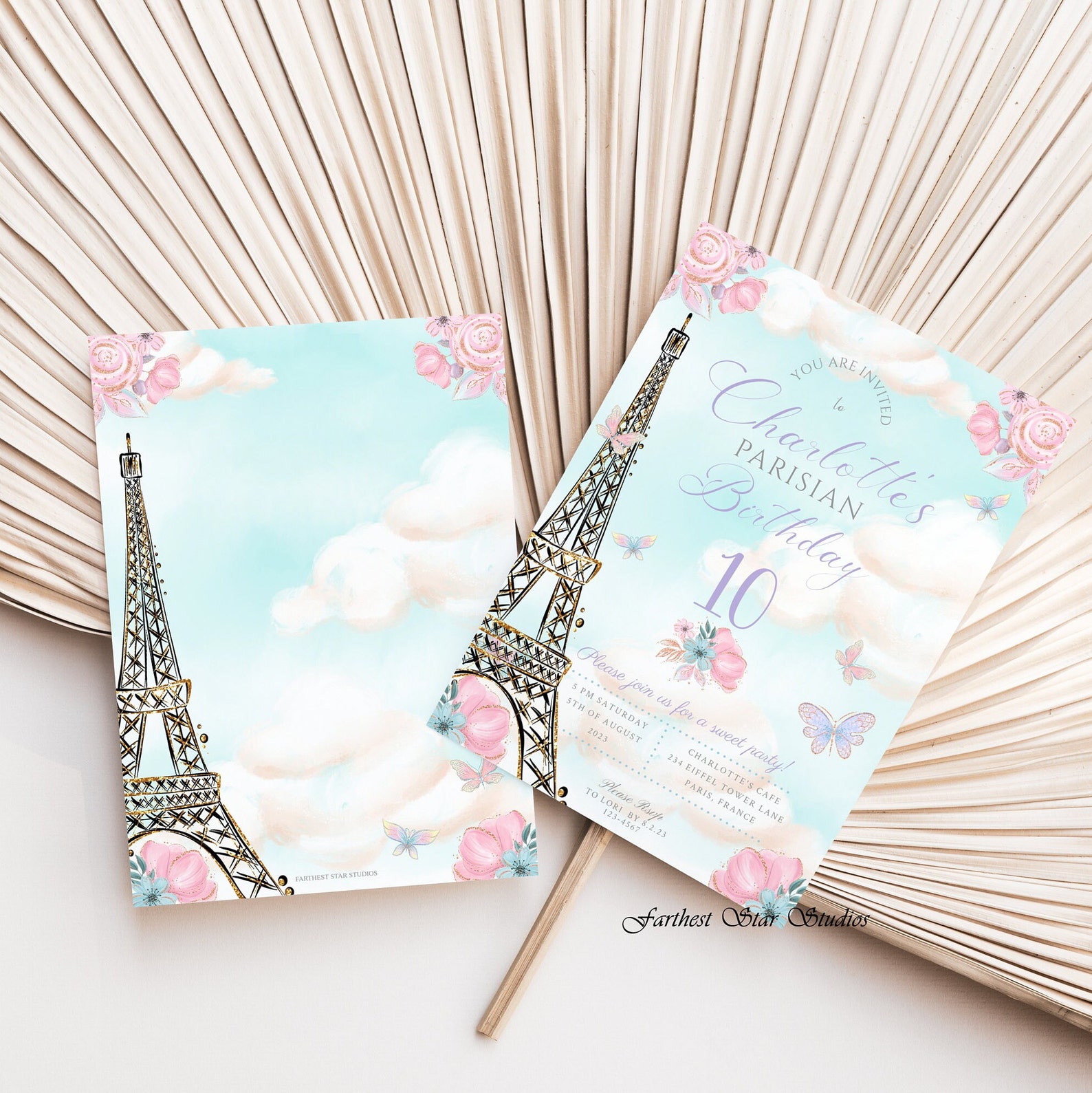 Paris Themed Birthday Invitation, Paris Birthday, French Birthday ...