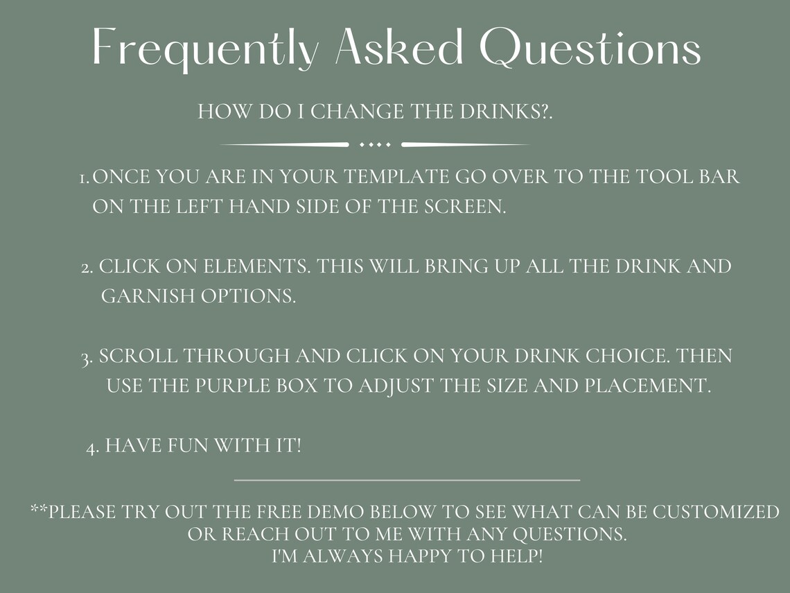 Cheers! Bar Menu, Modern Bar Menu Template, Signature Drink Menu ...