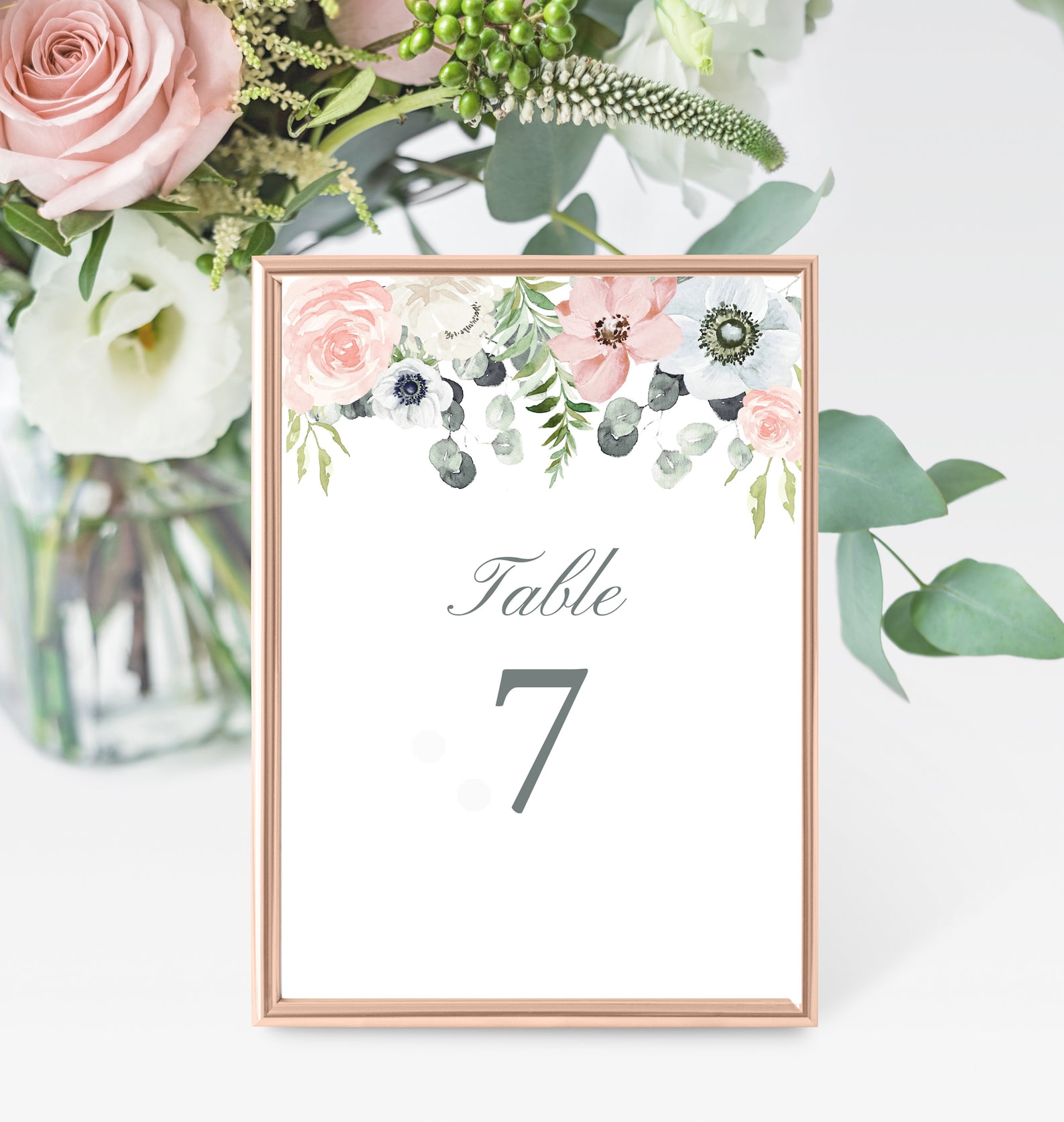 BLUSH Pink AND SAGE Green Floral Wedding Decor - Sage Green Table ...
