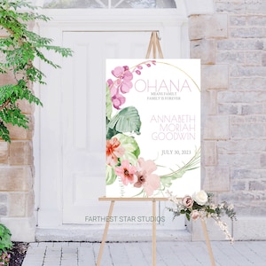 Ohana Adoption Welcome Sign, Ohana Adoption Sign, Adoption Day Sign ...