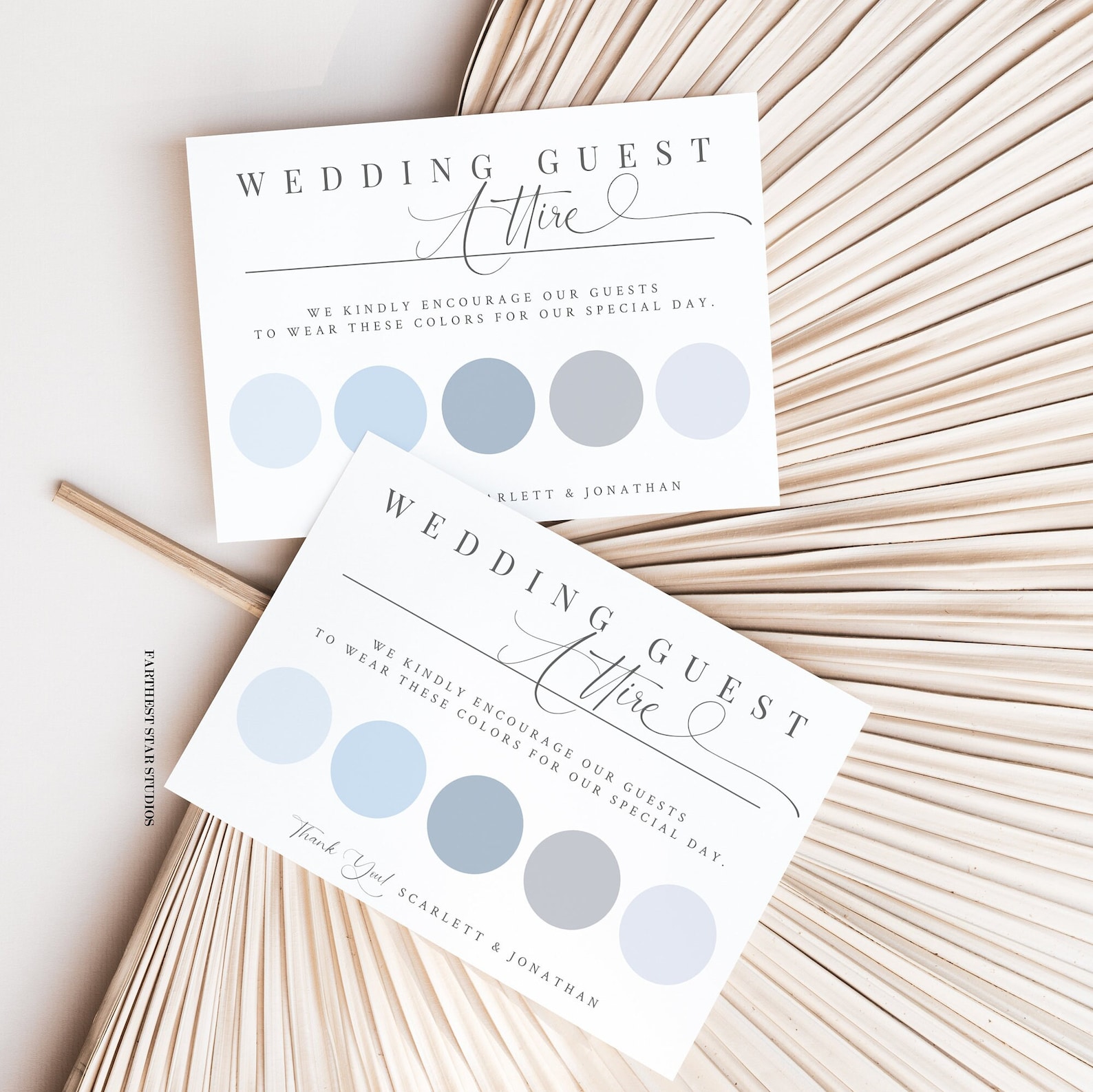 Wedding Attire Card, Minimalist Guest Attire Card, Wedding Info Card ...