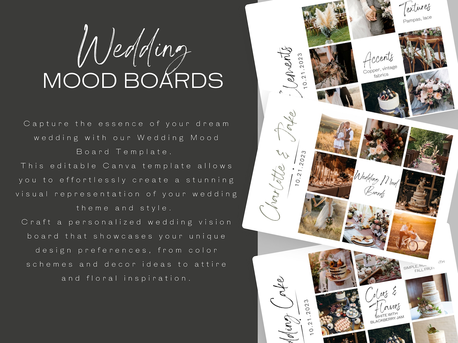 Wedding Vision Board Design Guide Canva Template, 20 Page Printable ...