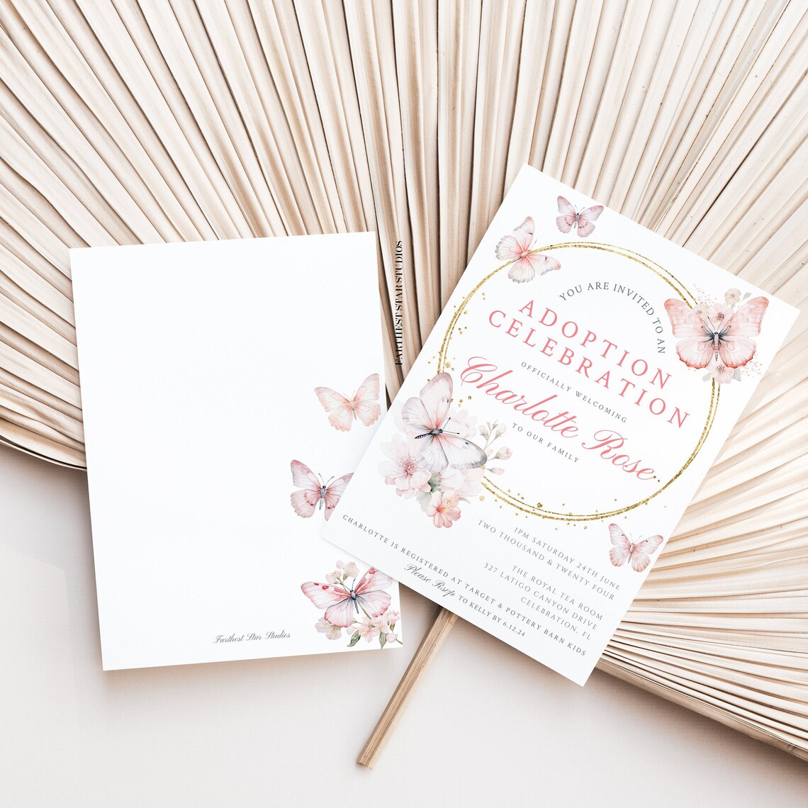 Butterfly Adoption Party Invitation, Butterfly Adoption Digital ...