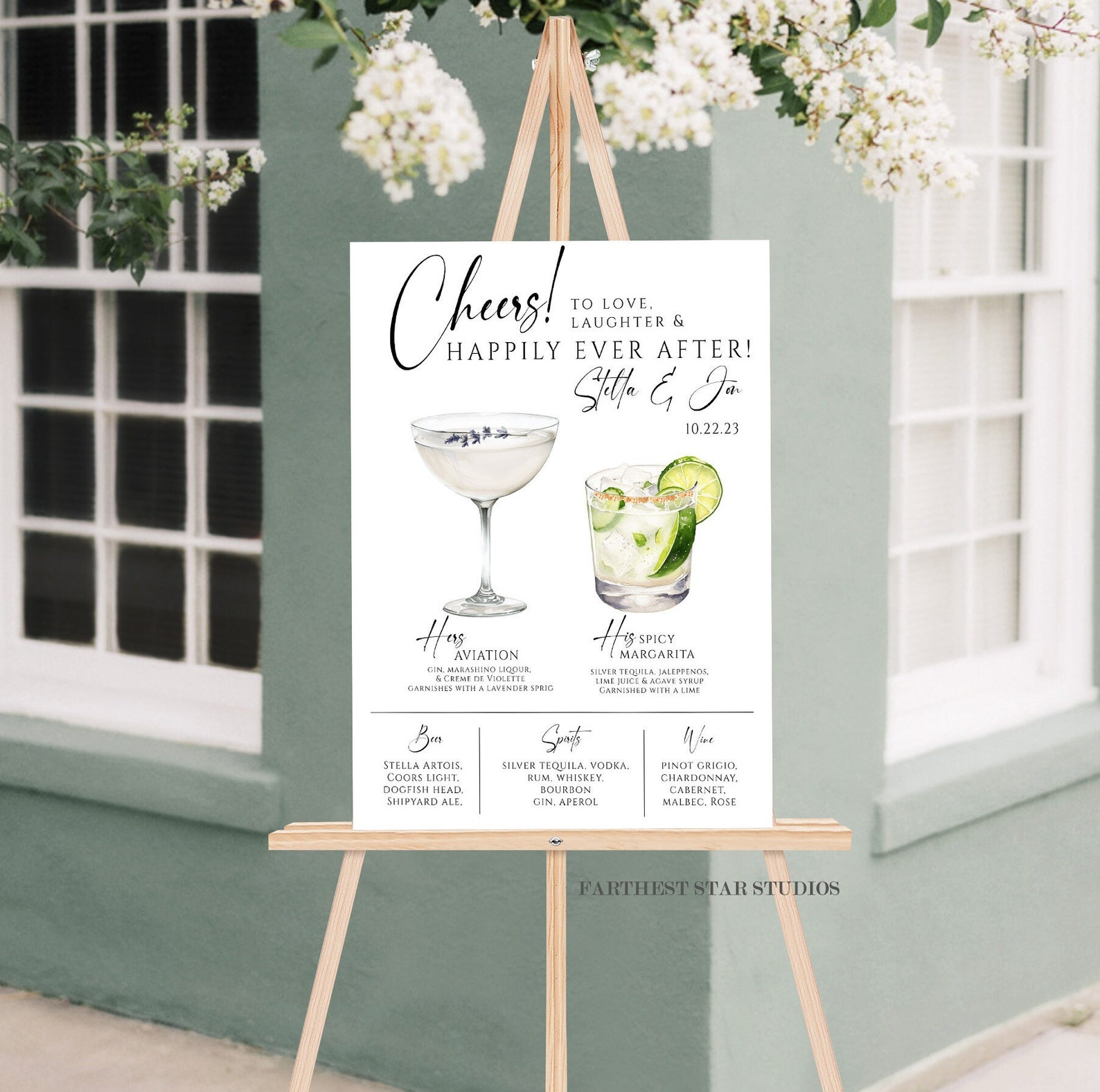 Cheers! Bar Menu, Modern Bar Menu Template, Signature Drink Menu ...