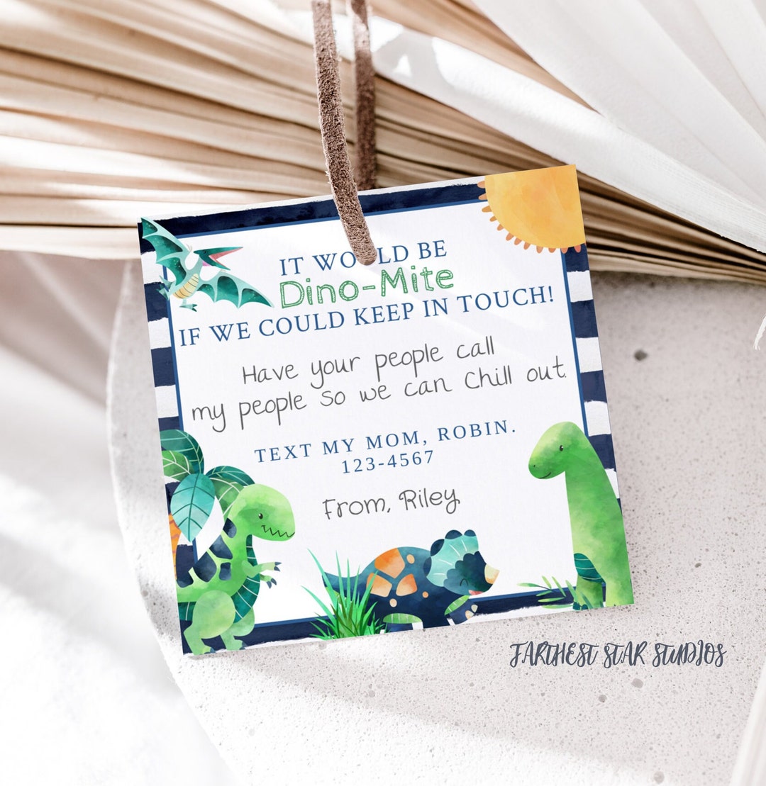 Dinosaur Playdate Cards, Summer Play Date Card, Printable Back to ...