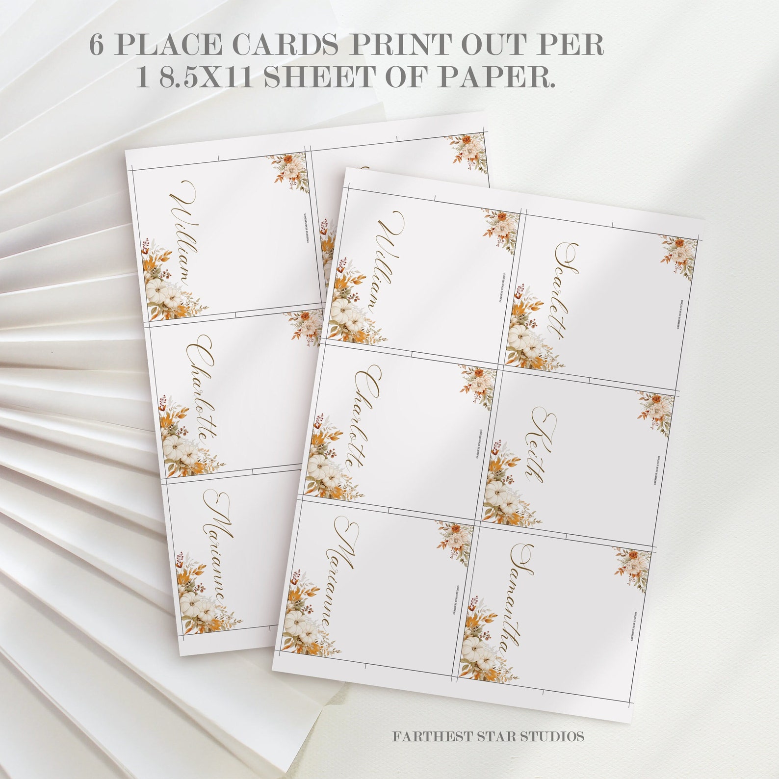 Holiday Place Cards, Winter Table Decor, Christmas Placecard, Editable ...