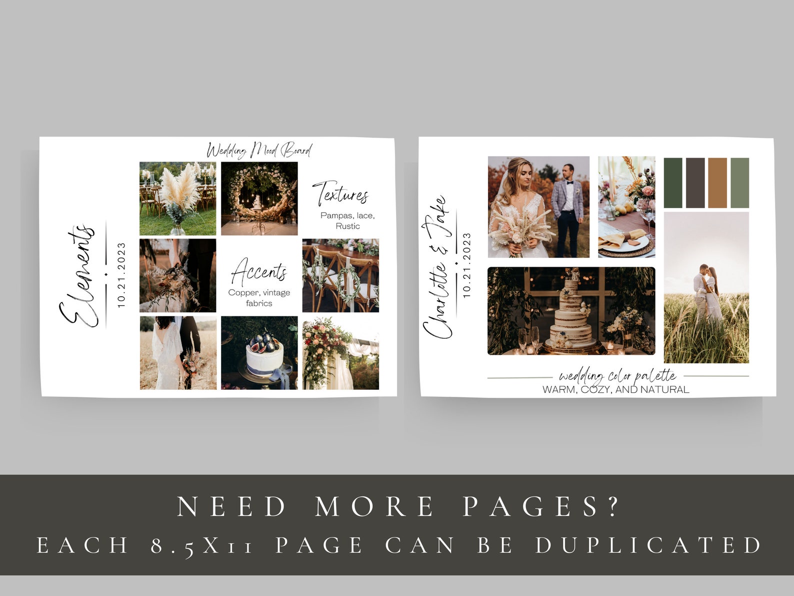 Wedding Vision Board Design Guide Canva Template, 20 Page Printable ...