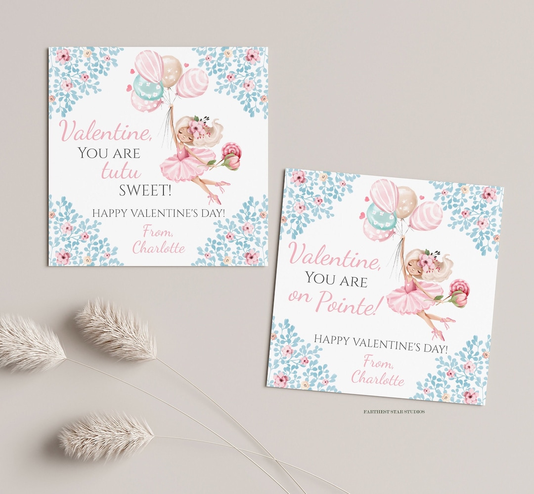 Ballet Valentine, Valentine Exchange Cards, Student Valentines ...