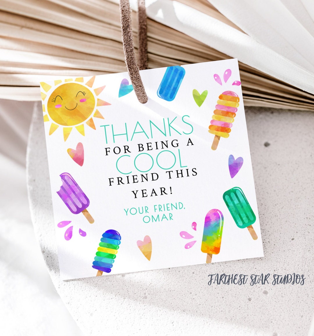 Summer End of Year Friend Tags, Popsicle Gift Tags or Stickers - End of ...