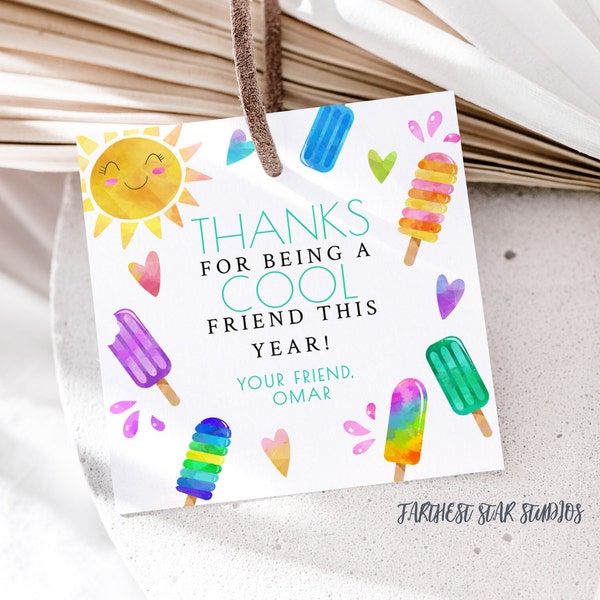 Popsicle Gift Tag - Etsy