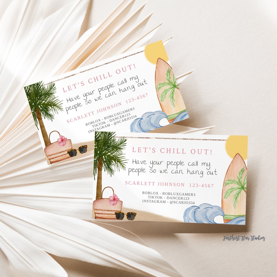 Retro Playdate Cards, Summer Teen Card, Printable End of School Tags ...