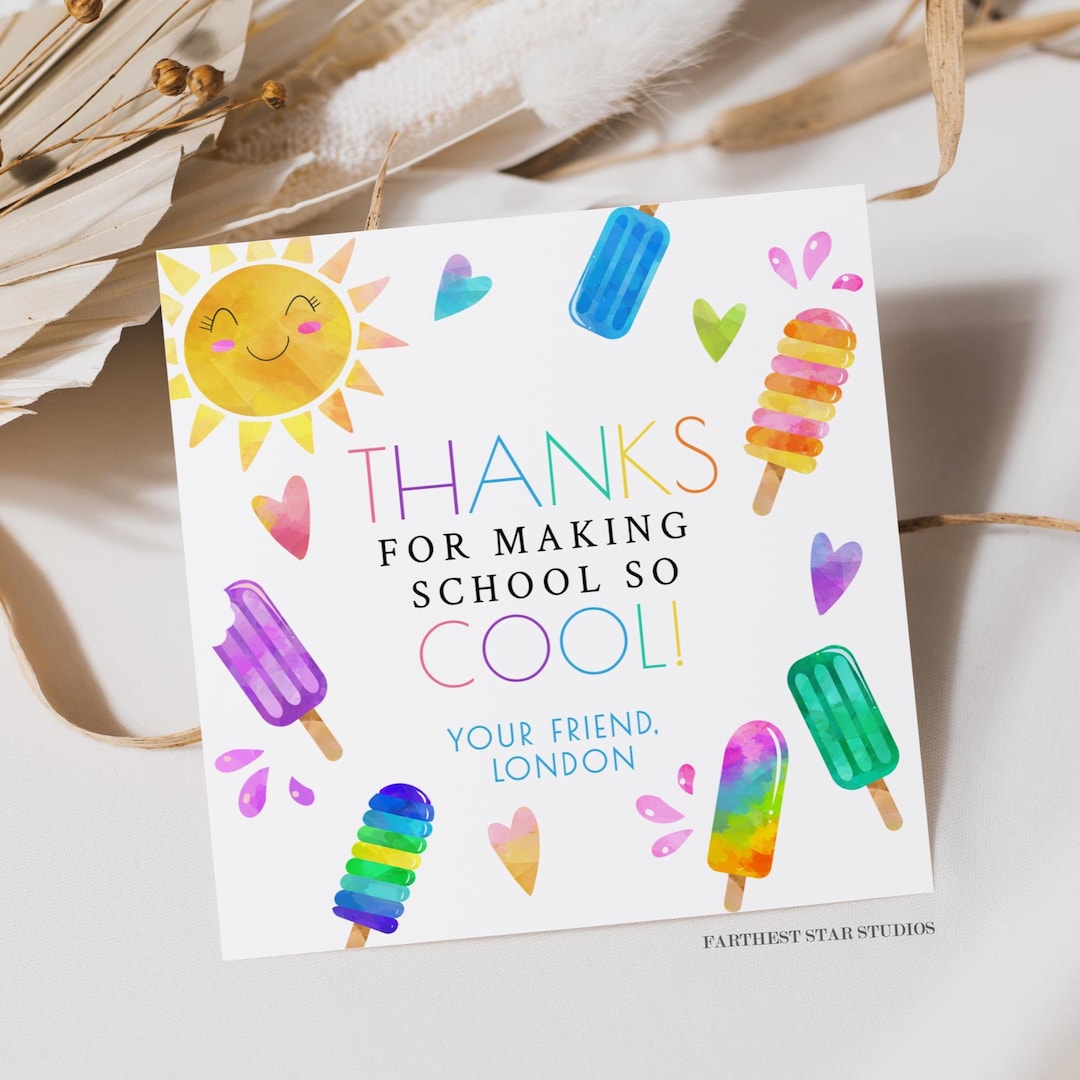 Summer End of Year Friend Tags, Popsicle Gift Tags or Stickers - End of ...