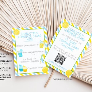 Lemonade Stand Bundle, Lemonade Stand Sign, Lemonade Stand Menu, Kids ...