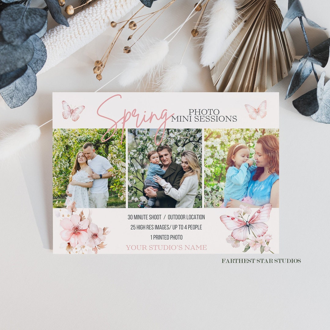 SPRING Mini Sessions Photography Template, Spring Mini Session, Cherry ...