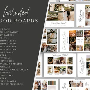 Wedding Vision Board Design Guide Canva Template, 20 Page Printable ...