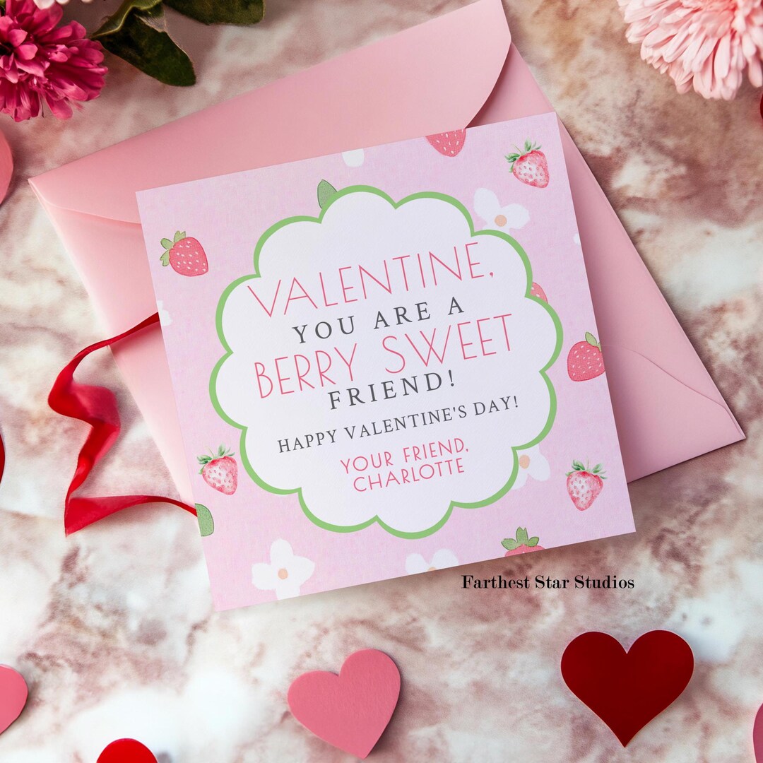 Berry Sweet Valentine, Berry Valentine Exchange Cards, Student ...
