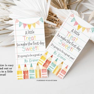 First Day of School Gift Tag, Printable Welcome to School Tags for Kids ...