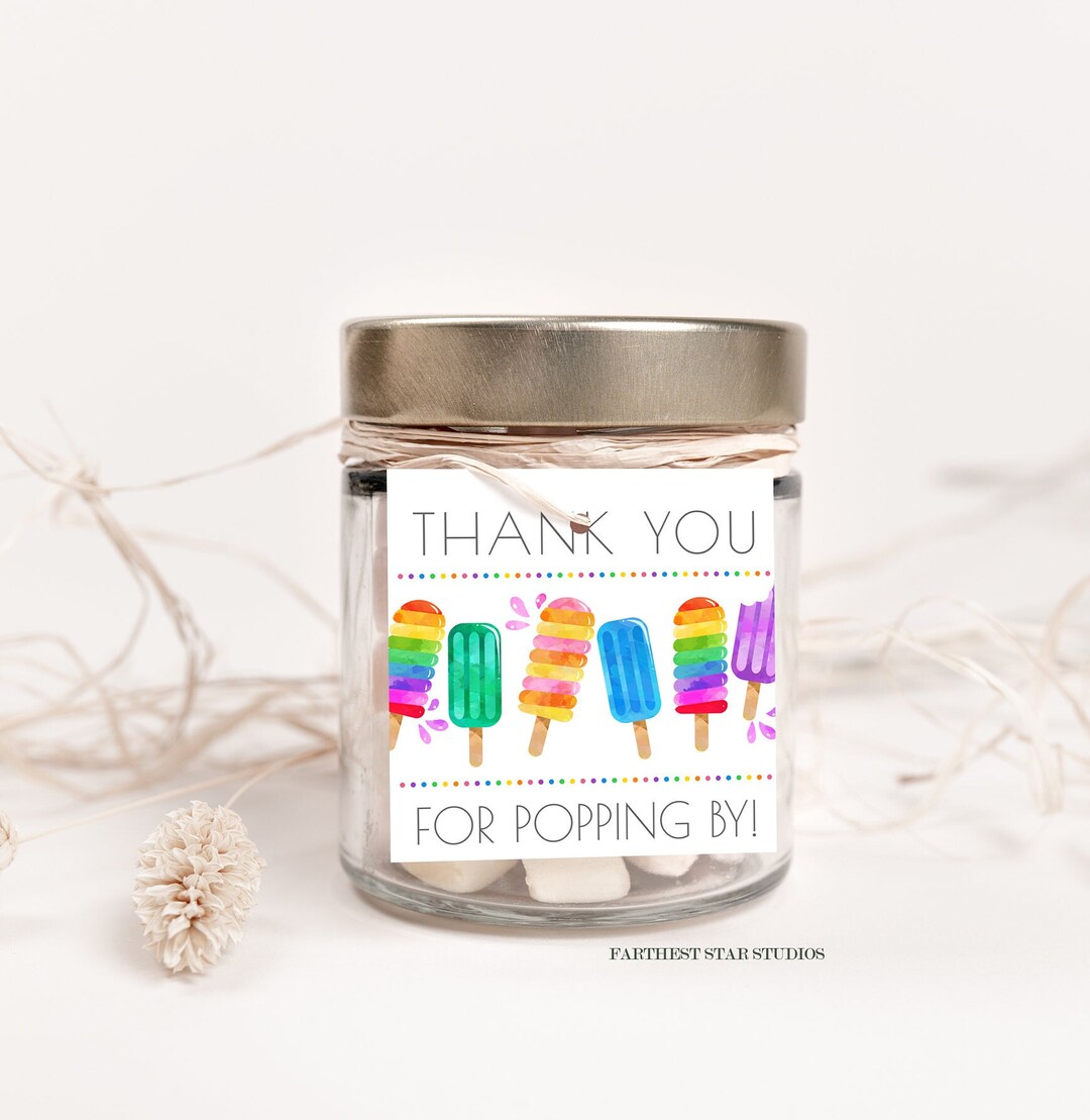 Popsicle Summer Thank You, Summer Party Digital Download, Neighborhood ...