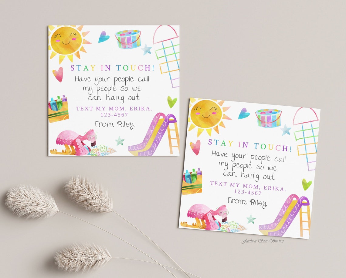 Playground Playdate Cards Summer Play Date Card Printable - Etsy