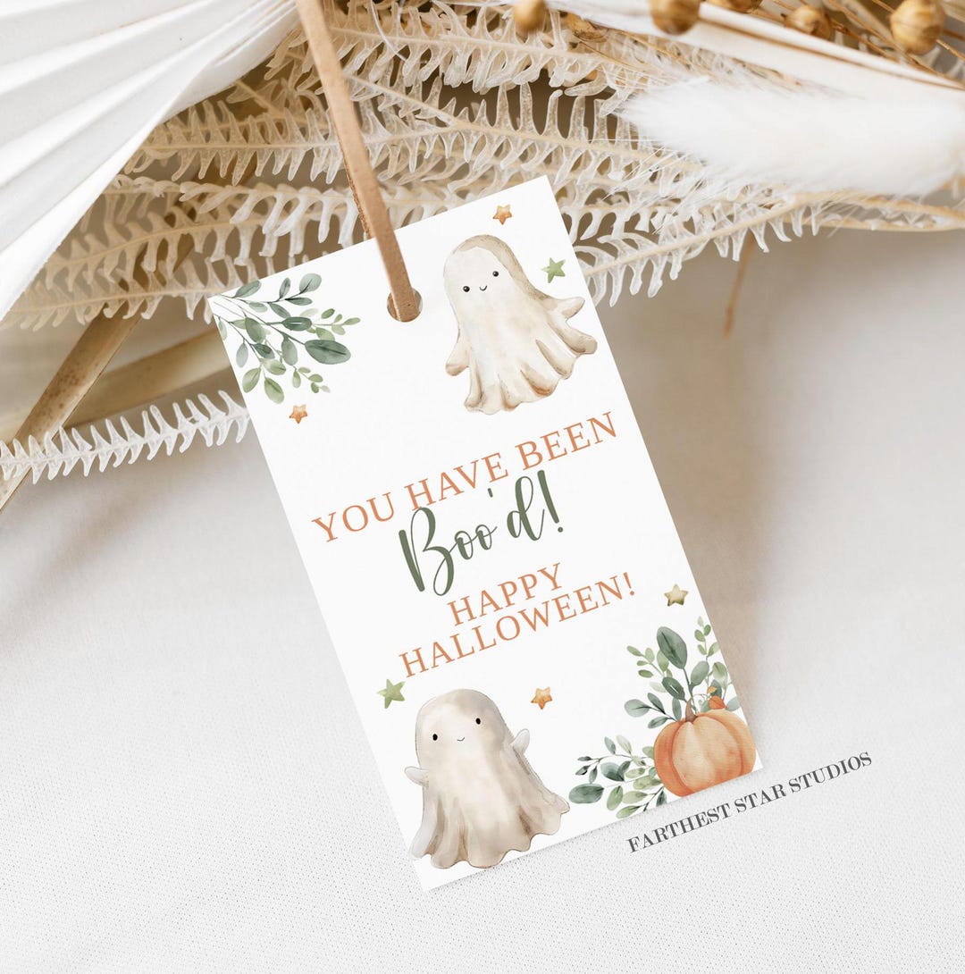 You've Been Boo'd Tag, Boo Tags Printable, Halloween Favor Tag ...