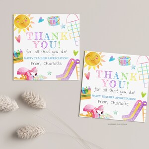 Summer Teacher Appreciation Thank You Tags \stickers, End of Year Gifts ...