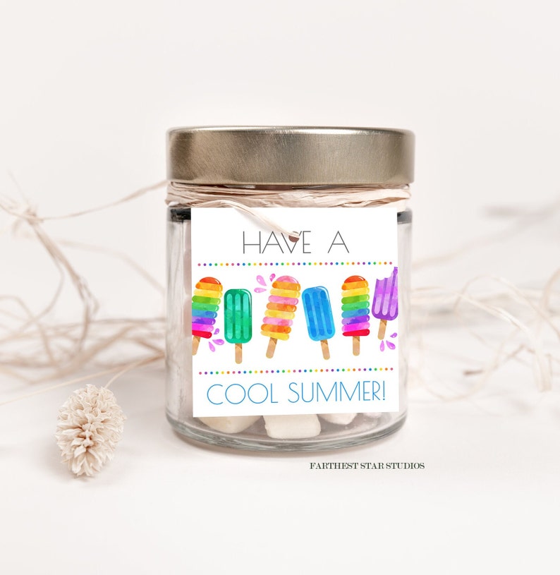 Popsicle Gift Tags, Have a Cool Summer Gift Tag, Summer Gift Tag ...