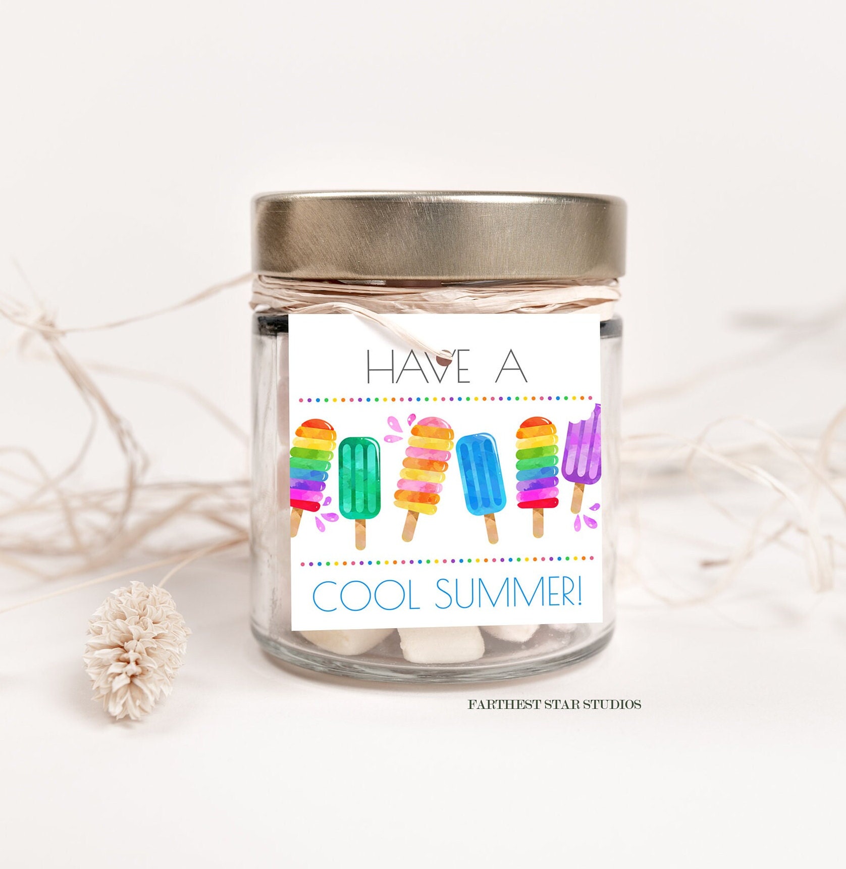 Popsicle Gift Tags, Have a Cool Summer Gift Tag, Summer Gift Tag ...