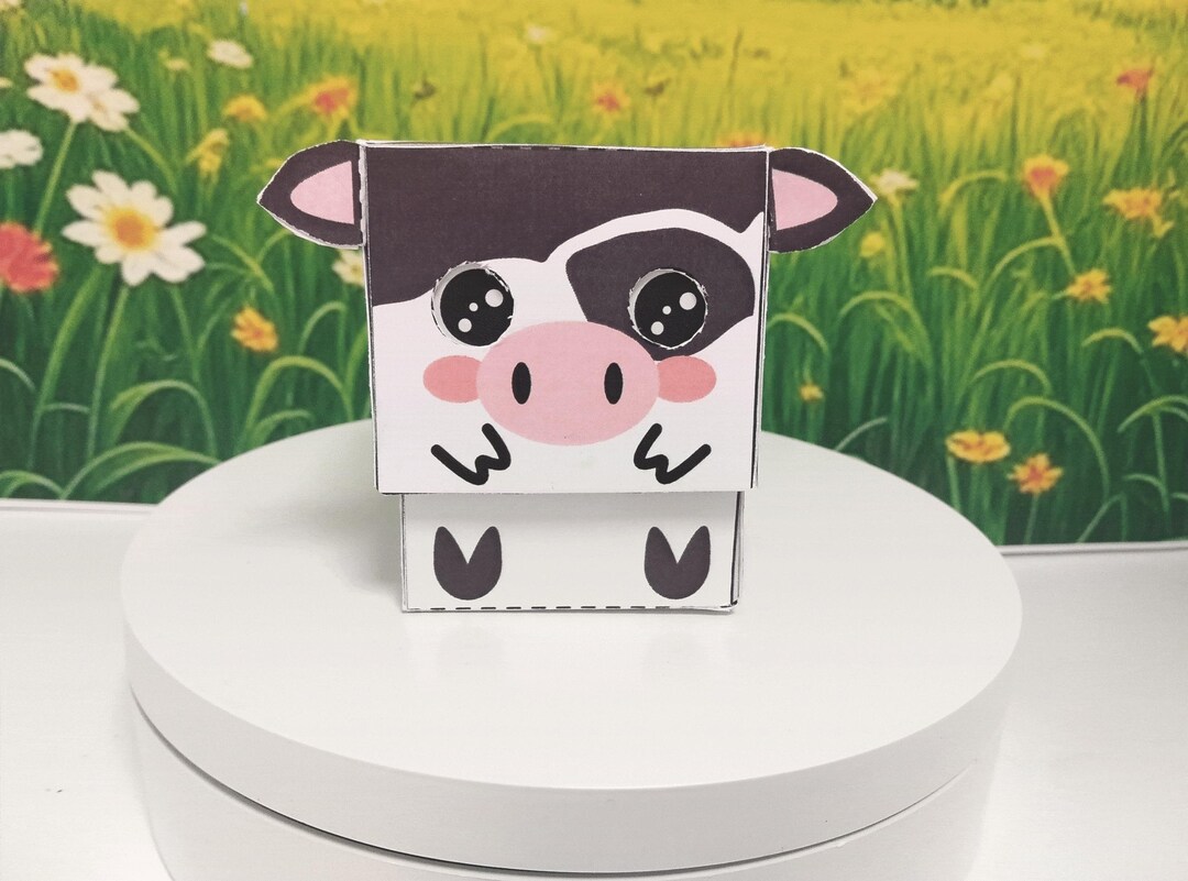Cubic Cow - 3D Papercraft With Mechanism - Downloadable PDF Children's ...