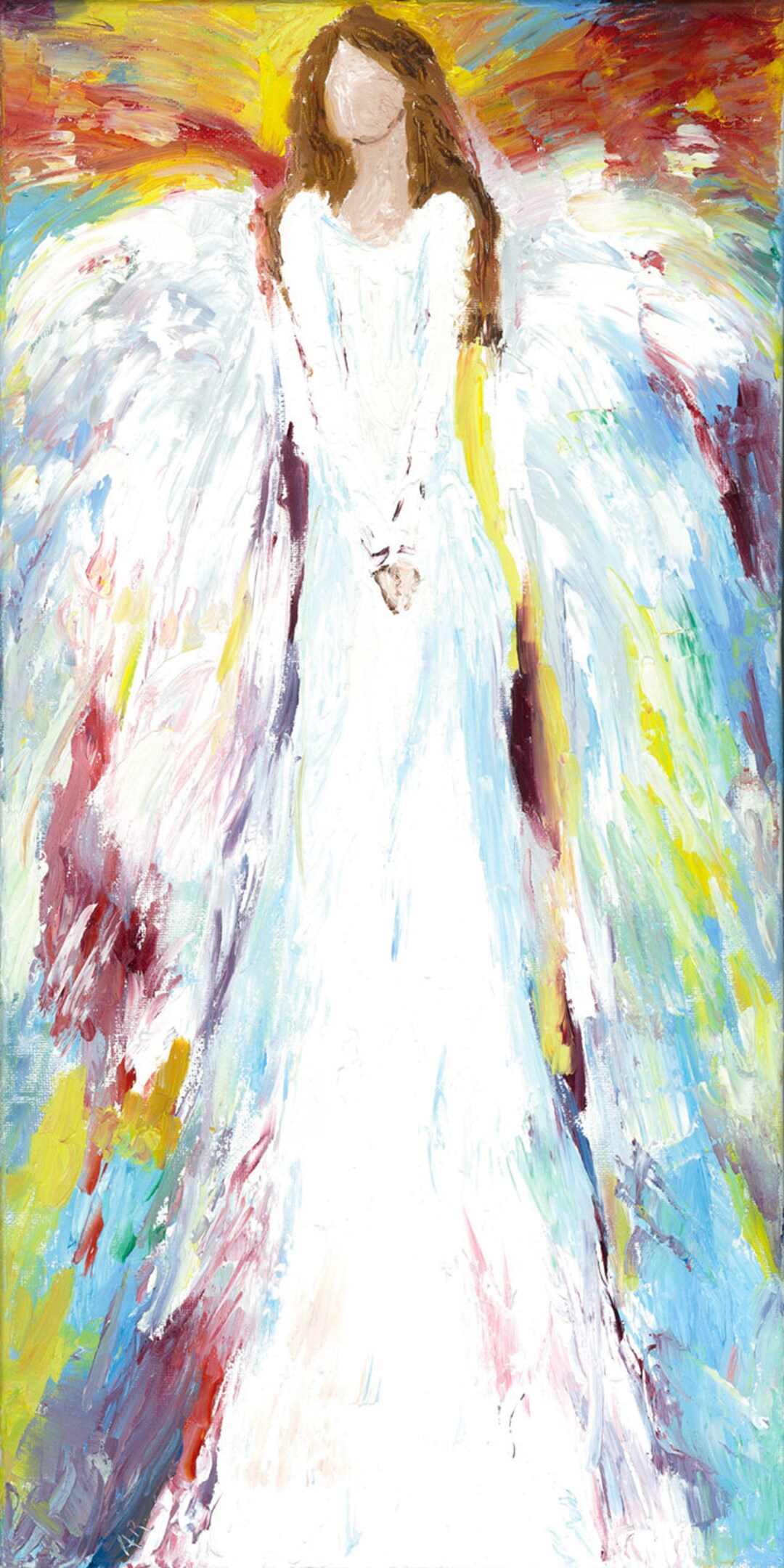 Original, Eylsium's Hope - Angel Oil Painting on Canvas - Etsy